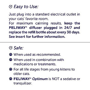 FELIWAY Optimum Cat, Enhanced Calming Pheromone Diffuser, 30 Day Starter Kit (48 mL)