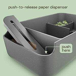 Cubbi - Airtight Box with Tray - Silicone Seals - 100% Air-Tight Storage Box with Accessories – Grey