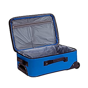 Rockland Journey Softside Upright Luggage Set,Expandable, Blue, 4-Piece (14/19/24/28)