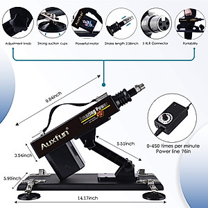 Sex Machine Thrusting Machines for Men Women,Love Machine Device Gun with 6 Attachments,3 XLR Connector Fucking Machine for Solo and Couples
