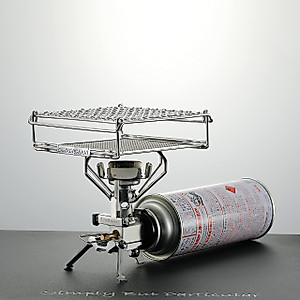 CAMPINGMOON Bread Toaster for Camping Stove Gas Fire 304 Stainless Steel Bread Toaster Small Size US-1312