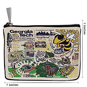 Catstudio Georgia Tech Collegiate Zipper Pouch Purse | Holds Your Phone, Coins, Pencils, Makeup, Dog Treats, & Tech Tools