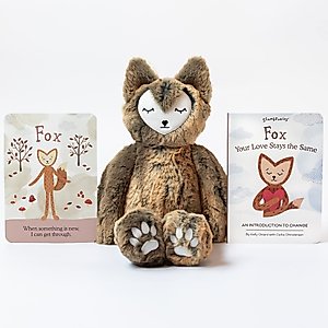 Slumberkins 14" Fox Kin, Affirmation Card, & Storybook Set | Supports Changes, Coping Skills & Transitions | Social Emotional Development | Soft Plush Animal Gift Set for Toddlers & Preschoolers