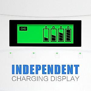 Deleepow 8 AAA NiMH Rechargeable Batteries 1100mAh - 1.2V High Capacity 1200 Cycles Precharged Triple A Battery with LCD Display Rechargeable AA and AAA Battery Charger