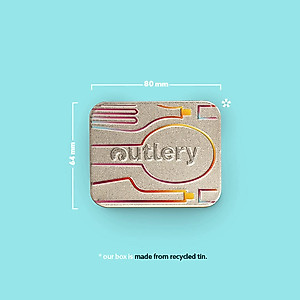 Outlery | Collapsible, Reusable Straw for Travel and Day Trips Stainless Steel Metal Bundle with Outlery | Portable & Reusable Stainless Steel Travel Cutlery Set(Rainbow)