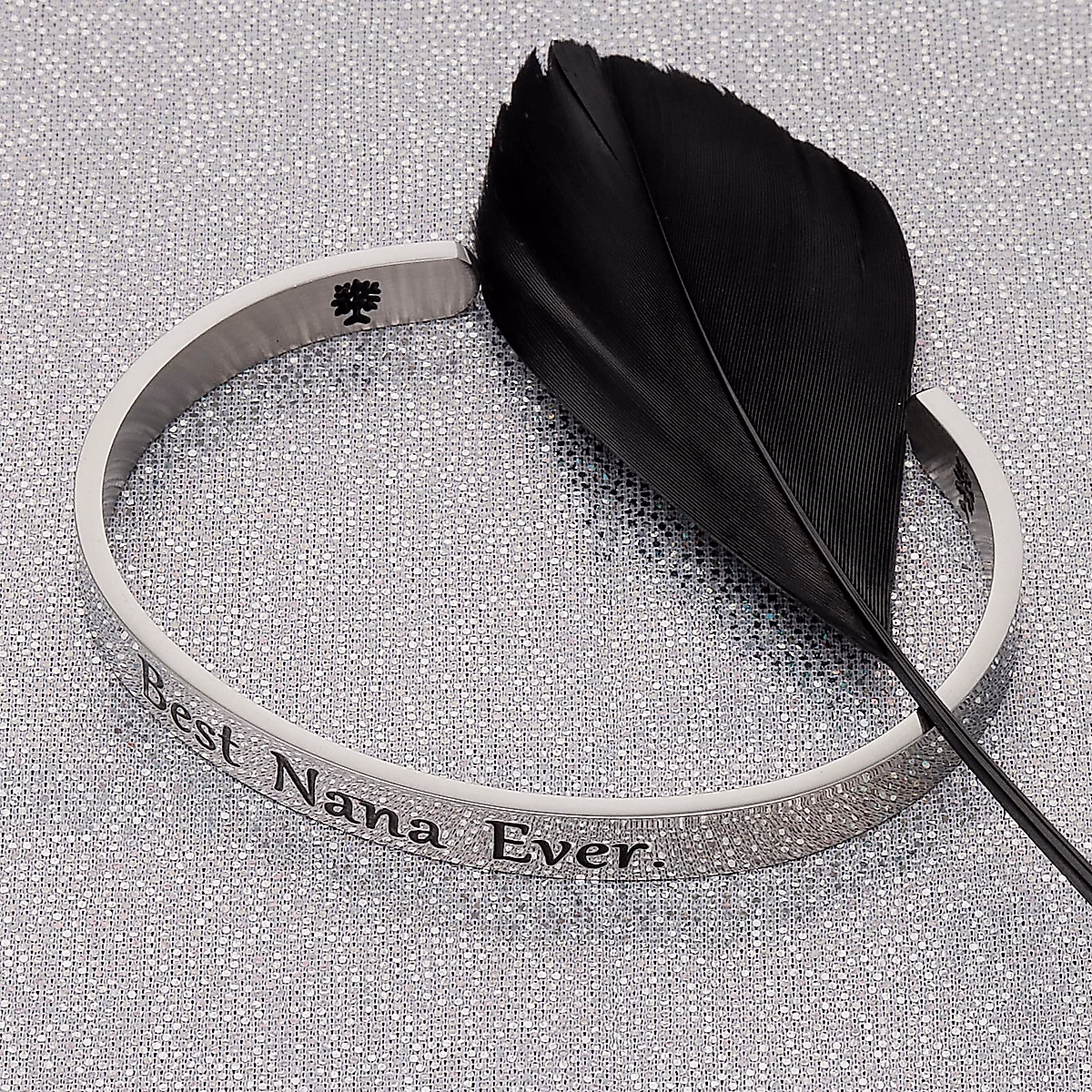Kivosliviz Best Nana Ever Bracelet Birthday Gift for Nana Expandable Wire Bangle for Grandma