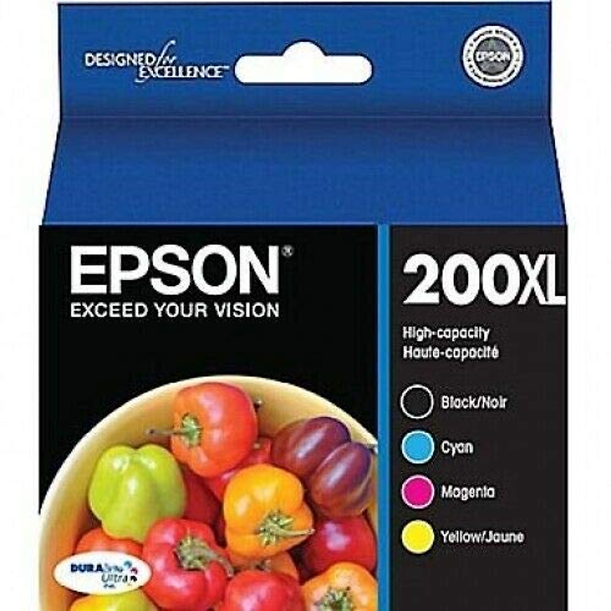 Epson T200XL-XCS High Yield Cyan44; Yellow & Magenta Ink Cartridge44; Black - Extra Large