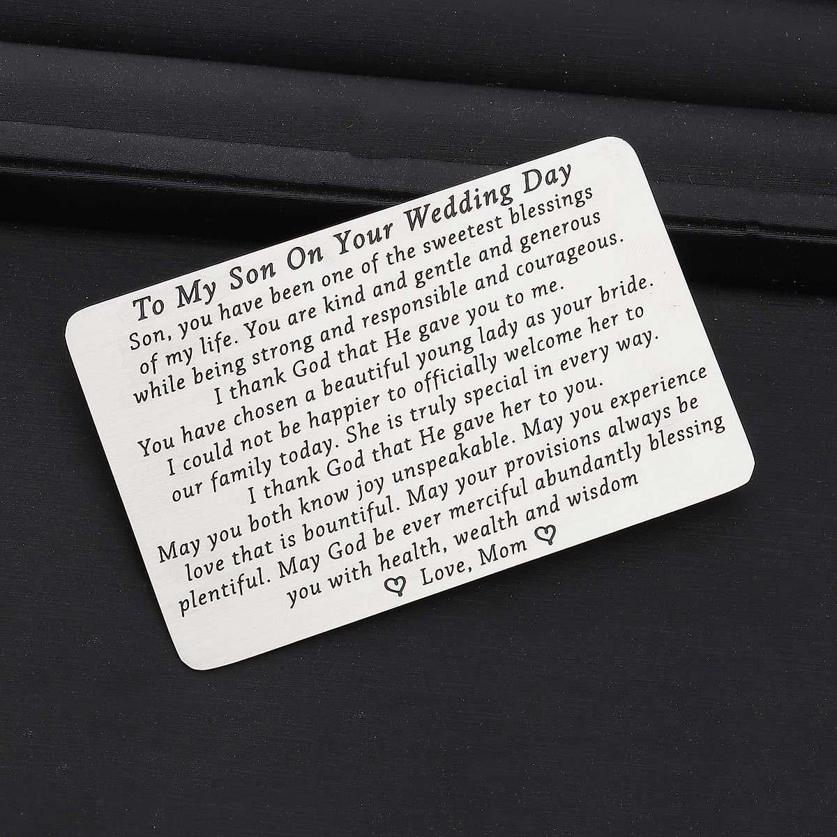 FOTAP Groom Wallet Cards To My Son on Your Wedding Day Wallet Card Wedding Gift Groom Gift From Parents (Son Wedding Wallet)