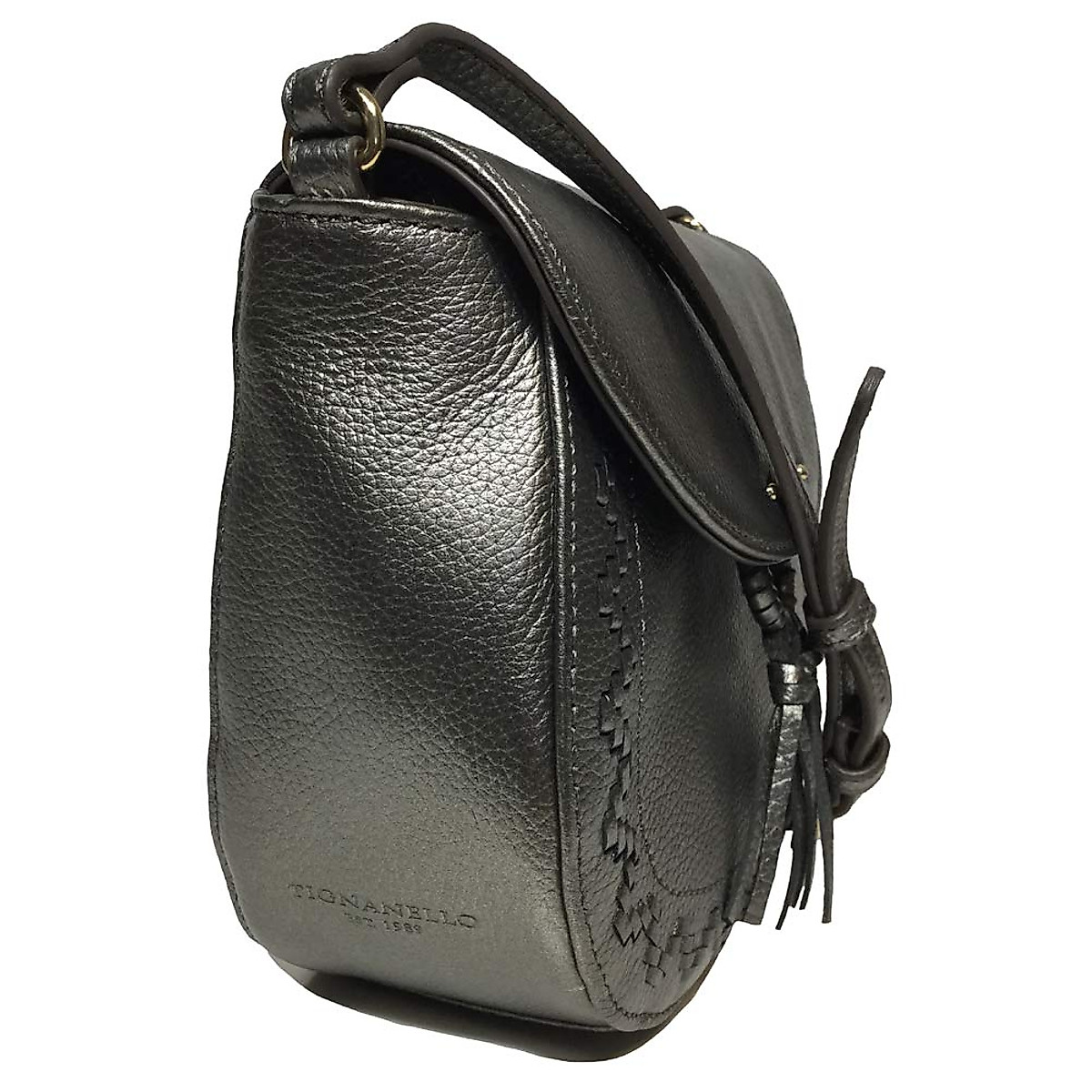 Tignanello Lillie Saddle Cross Body W/RFID Protection, Zinc