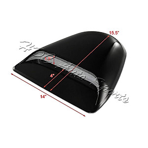 Signature Universal Auto Parts Accessories Universal Black Painted ABS Plastic Racing Air Flow Vent Turbo Hood Scoop Cover