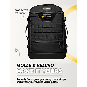 TradeSmart Range Backpack for Handguns, Ammo & Shooting Gear with 3 Lockable Compartments, Ear & Eye Protection Kit Optional