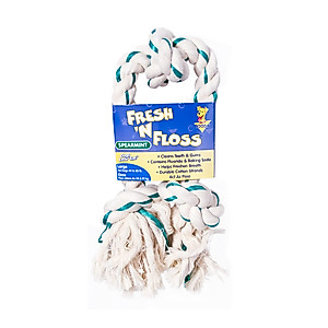 Petmate Booda Fresh N Floss 3 Knot Tug Rope Dog Toy, Large, Spearmint