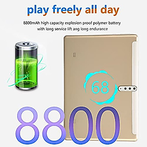 LBEC Tablet PC, 10 Core Gold 10.1 Inch Tablet 100240V 2.4G 5G WiFi for 11.0 for Painting (U.S. regulations)