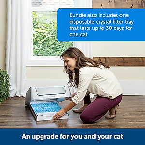 PetSafe ScoopFree Self Cleaning Cat Litter Box & Cat Corridor - Interior Cat Door Keeps ScoopFree Litter Box Hidden From Guests and Dogs - Private Access For Your Cat - Never Scoop Litter Again