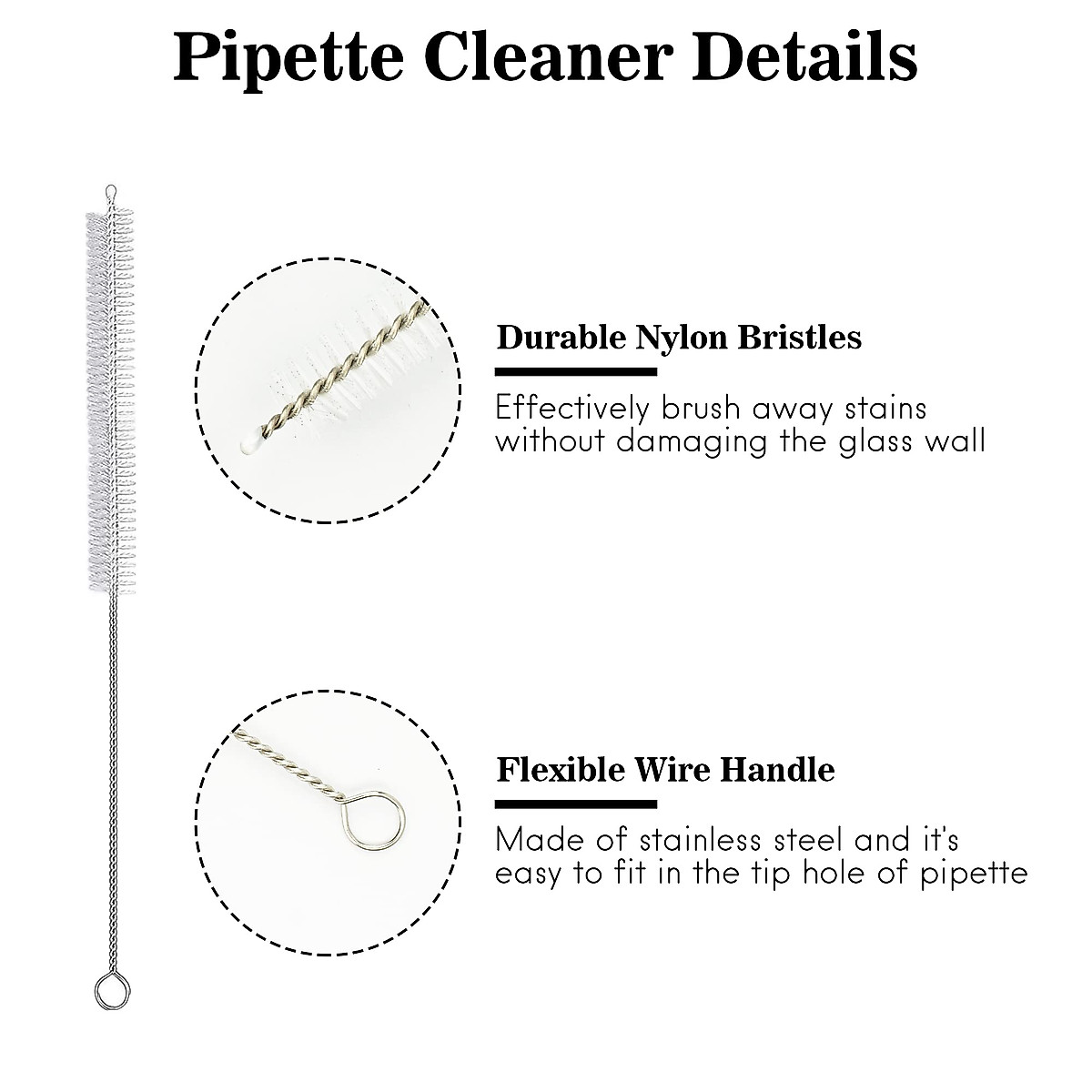 3Pcs Glass Pipettes Dropper, 10ml Graduated Liquid Dropper with Rubber Bulb and Cleaning Brush, Transfer Pipettes for Essential Oil