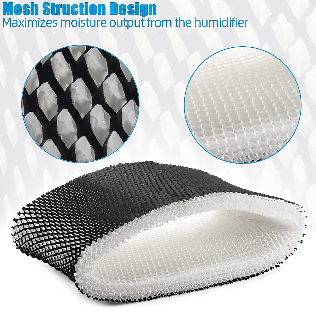 Alocs HWF75 Humidifier Filter D Replacement for Holmes - HM3500 HM3600 HM3650 HM3655 HM3656; Honey-well HCM6009; Sunbeam SCM3501 SCM3609 SCM3755C humidifier (2 Pack)