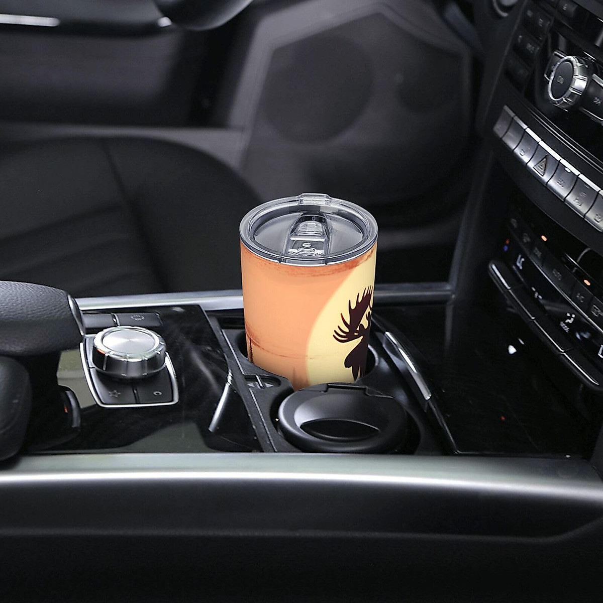 Dujiea 20oz Tumbler With Lid And Straw, Wild Moose Nature Landscape Vacuum Insulated Iced Coffee Mug Reusable Travel Cup Stainless Steel Water Bottle