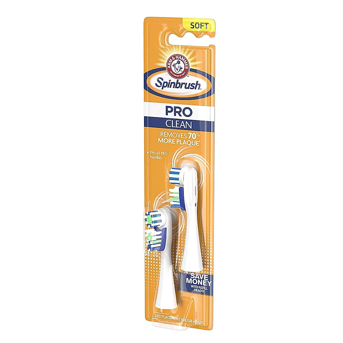 Spinbrush Pro Series Daily Clean Battery Toothbrush Refills, Soft, 4 Count