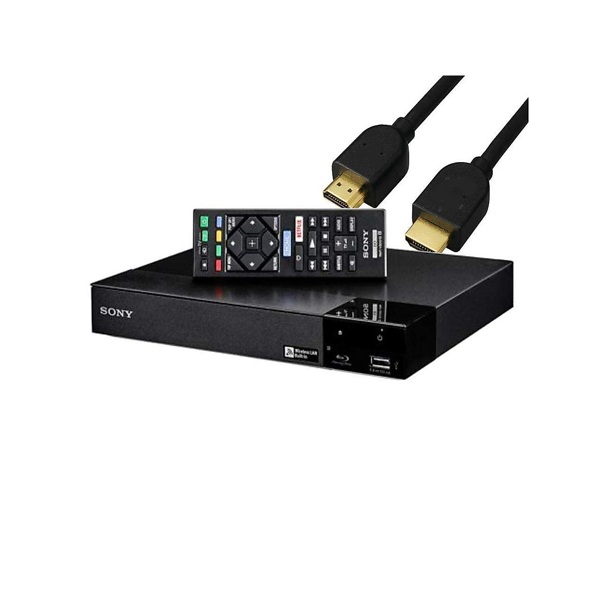 Sony S6700 4K-Upscaling Blu-ray DVD Player with Super Wi-Fi + Remote Control, Bundled with Tmvel High-Speed HDMI Cable with Ethernet + Free Tmvel Power Bank