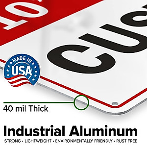 Custom Sign, Custom Sign for Business, Indoor/Outdoor use. 10x14 Inches, Rust Free .040 Aluminum, Fade Resistant, Made in USA by My Sign Center (Header)