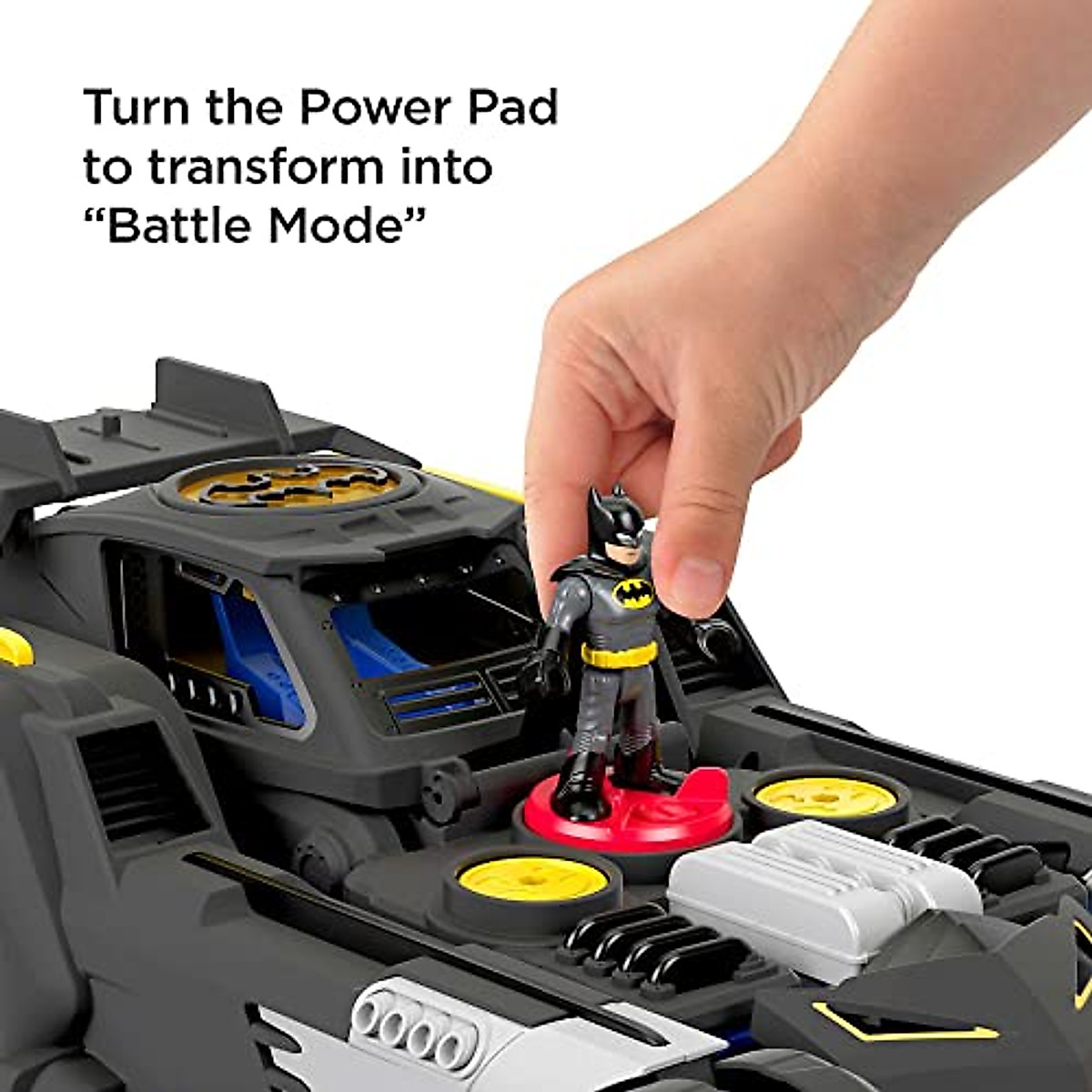 Fisher-Price Imaginext DC Super Friends Batman Toy Transforming Batmobile Rc Car with Lights & Sounds for Pretend Play Ages 3+ Years