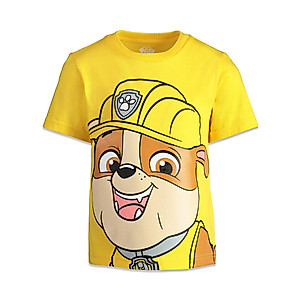 Nickelodeon Paw Patrol Marshall Rubble Rocky Chase Toddler Boys 4 Pack Graphic T-Shirts Chase, Marshall, Rubble & Rocky 3T