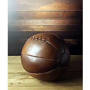 Modest Vintage Player Retro Heritage Brown Leather Medicine Ball (12 LB)