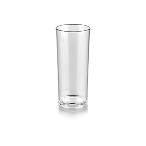 Premium Quality Plastic Drinking 10.8-ounce Glasses, Clear, Unbreakable Polycarbonate Highball Tumblers for Water, Juice, Cocktails, Dishwasher Safe, Tall for Indoor Outdoor Use, Reusable (Set of 4)
