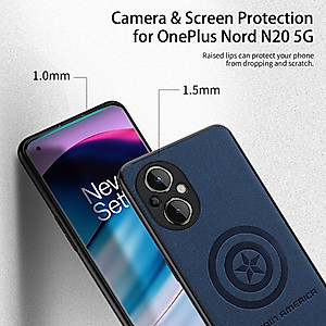 IRON SPIDER Case for OnePlus Nord N20 5G, with Superhero Character, Compatible OnePlus Nord N20 Leather Case (Blue) for Man & Women