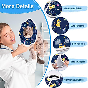 Cat Cone Collar Soft Cone for Cats Cat Recovery Collar, Adjustable Pet Cone Cat Cones to Stop Licking Wounds, Anti Scratch Cat Spray Elizabethan Collar Cone for Cats Kitten Cat E Collar After Surgery