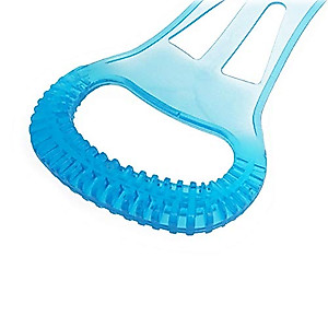 TOPBATHY Silicone Back Scrubber Belt Exfoliating Scrubbing Strap Towel Back Washer for Men & Women (Blue)