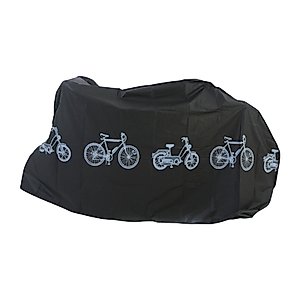 Mountain Road Bike Cover Waterproof Windproof Raincoat for Motorcycle , Black