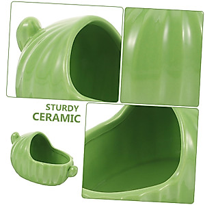 Parliky Ceramic Hamster Bathtub Sturdy Sand Bath Container for Small Pets Reusable Compact Design for Hamsters Chinchillas and Gerbils Durable Bathroom Supplies for Daily Use