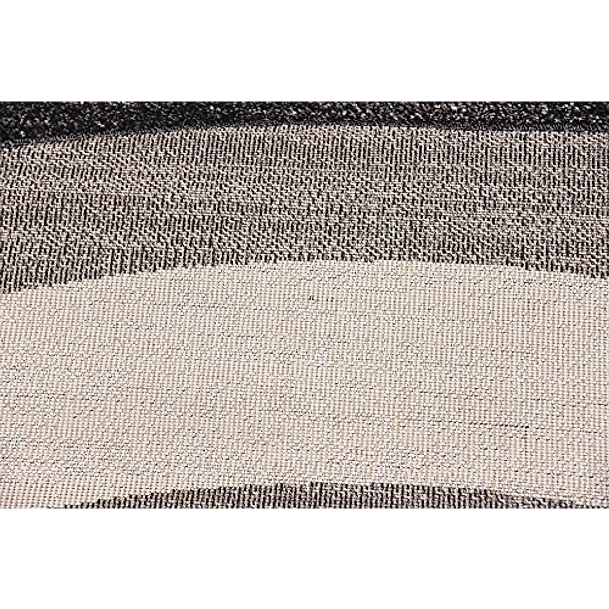 Unique Loom Del Mar Collection Area Rug - Maria (7' 10" Round, Black/ Ivory)