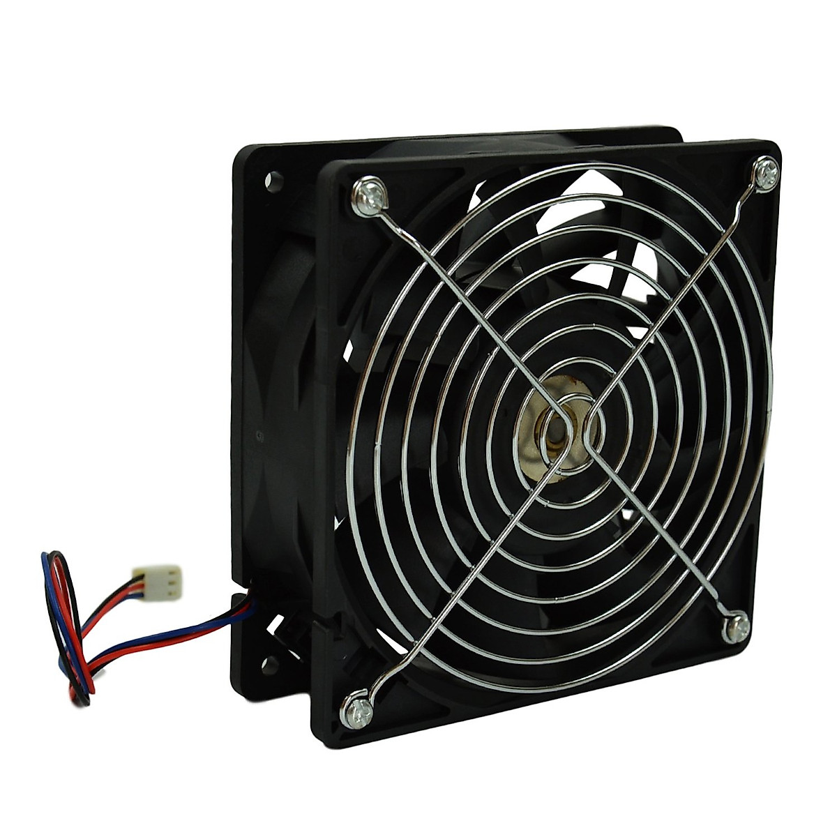 HIGHFINE 12cm 120mm 200CFM 4000RPM CPU Cooling Fan FFC1212DE 12V DC 3-Pin 3-Wire PC Computer High CFM Cooling Case Fan with Metal Finger Guard Grill