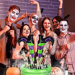 Liliful 2 Pack 40" Halloween Inflatable Witch Legs Cooler Witches Cauldron with Leg Large Capacity Witch Ice Drink Cooler Halloween Party Supplies for Indoor Outdoor Halloween Party Photo Prop Decor