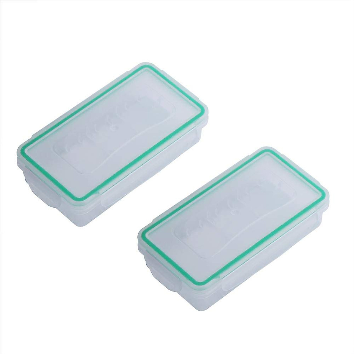 Zerone Storage Case for 18650 Batteries, 2 Pcs Wear-Resistant Hard Plastic Waterproof Battery Storage Boxes Portable Battery Container Protector