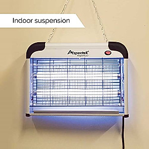 ASPECTEK Powerful 20W Electronic Indoor Insect Killer, Bug Zapper, Fly Zapper, Mosquito Killer-Indoor Use Including Free 2 PACK Replacement Bulbs