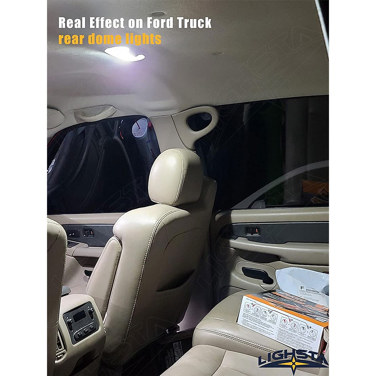 LIGHSTA 9PCS Super Bright White LED Interior Light Kit Package for Ford F150 2009 2010 2011 2012 2013 2014 + Cargo Lights + License Plate Lights and Install Tool