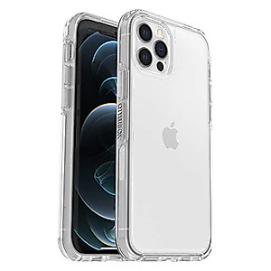 OtterBox iPhone 12 and 12 Pro Symmetry Series Case - Single Unit Ships in Polybag, Ideal for Business Customers - CLEAR, ultra-sleek, wireless charging compatible, raised edges protect camera & screen