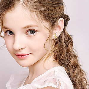 WINNICACA Giraffe Stud Earrings Sterling Silver Giraffe Gifts Hypoallergenic Cute Animal Giraffe Jewelry Gifts for Girlfriend Women Birthday Christmas