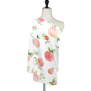 Nursing Cover Breastfeeding Scarf Watercolor Peaches- Baby Car Seat Covers, Stroller Cover, Carseat Canopy(8ya7a)