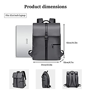 GOLF SUPAGS Laptop Backpack for Men, Business Travel Anti Theft Slim Durable Laptop Daypack, Water Resistant Daypack Fits 15.6 Inch Laptop and Notebook(Dark Grey)