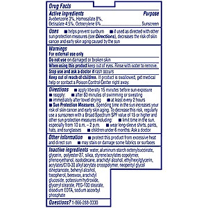Coppertone Oil Free Sunscreen for Face SPF 30, Face Sunscreen Lotion, Travel Size, 3 Fl Oz Tube
