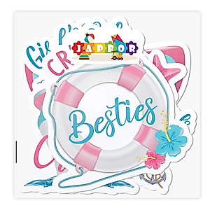 JAPBOR Cruise Door Decorations Magnetic - 4PCS Oh Ship It’s A Girls Trip Magnets, Girl Cruise Ship Car Cabin Refrigerator Magnet Decal, Cruising Magnetic Fridge Stickers for Home Kitchen Decor