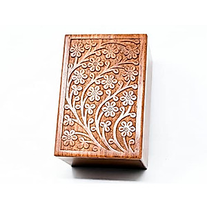 SMIURNS Wooden Urn - Rosewood Design Urns in Different Sizes- Small urns with Ashes Keepsake -Beautiful urns for Human Ashes Adult Male and Female- Casket and Decorative Urns Wooden Box (Large)