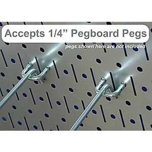 Wall Control Pegboard 32in x 16in Galvanized Metal Pegboard Tool Board Panel