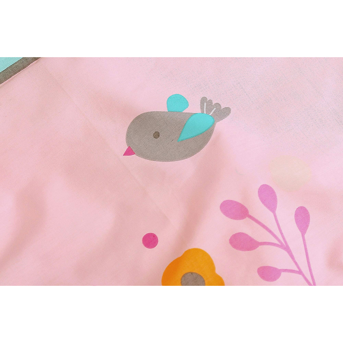 Brandream Baby Girl Crib Bedding Set Pink Elephant Safari Animal Nursery Bedding with Elephant Floral 3D Design, 3 Piece Comforter Set, Fitted Sheet,Crib Skirt