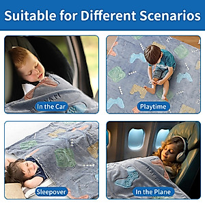 Glow in The Dark Gaming Blanket,Gamer Game Controller Gifts for Boys,Gift Toys for Kids Boys Teen Son Adult Gamepad Presents,Soft Blanket Gifts for Boys for Birthday Christmas Easter Gifts, 50"x60"