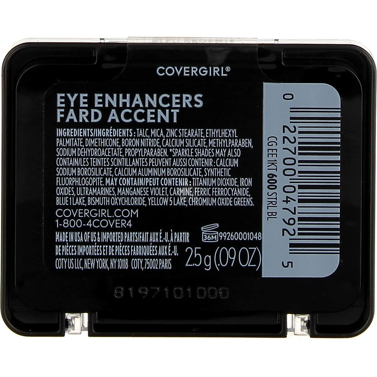 CoverGirl Eye Enhancers 1 Kit Shadow, Sterling Blue [600] 0.09 oz (Pack of 2)